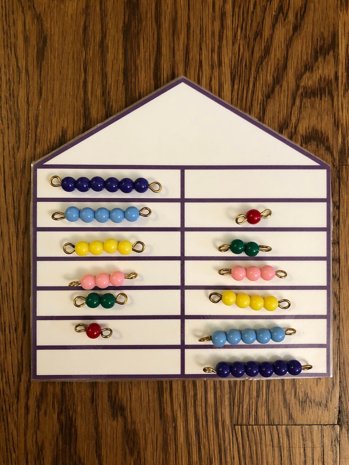 Montessori Bead Houses Printable Primary Math Activity - Etsy Canada