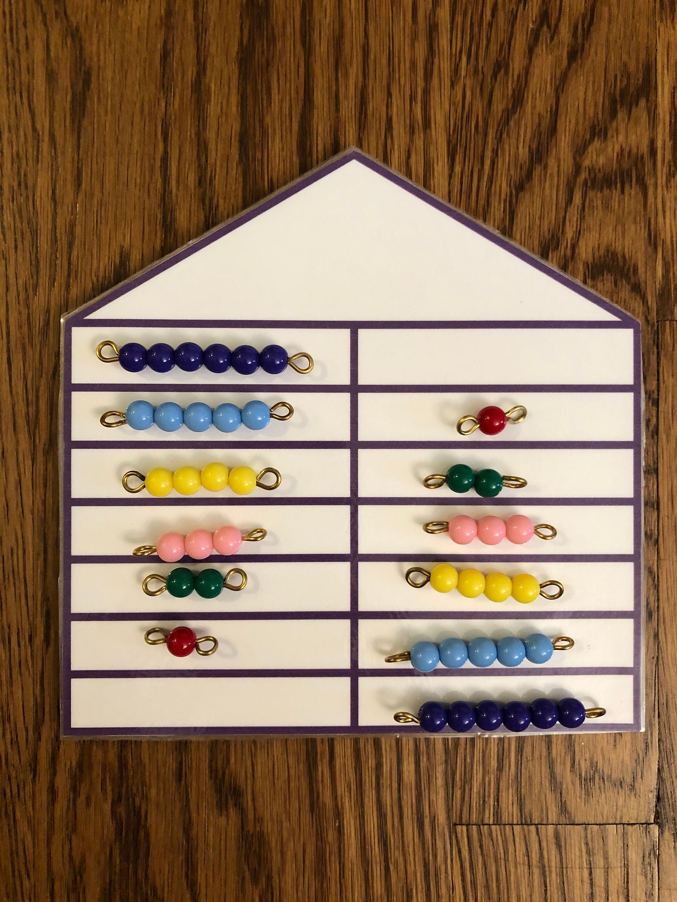 Montessori Bead Houses | Printable Primary Math Activity | Early Math ...