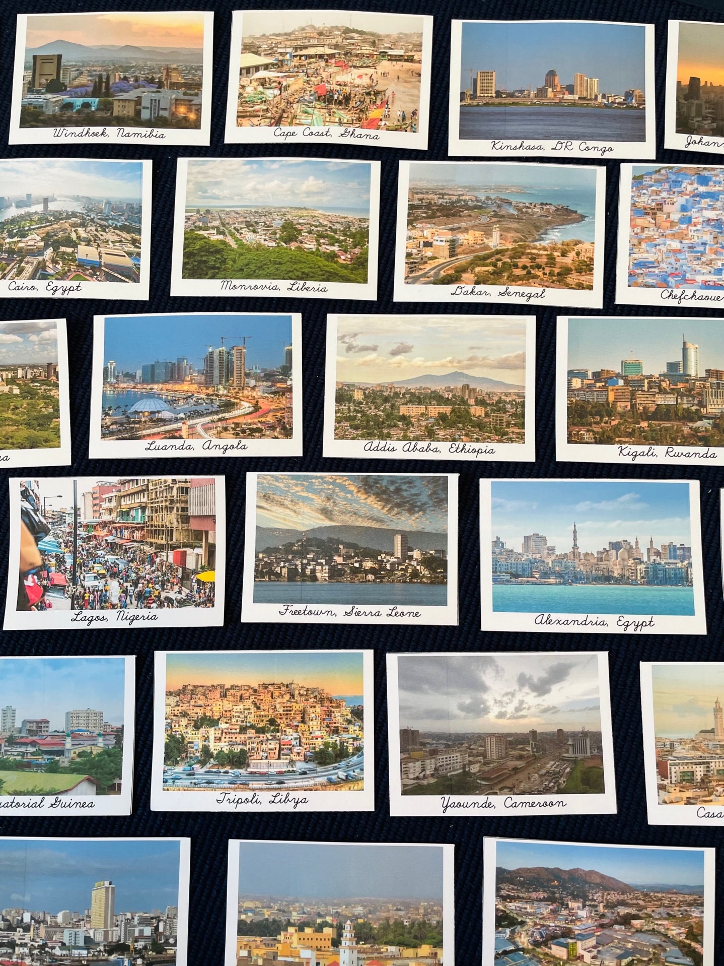 Cities & Sub-regions of Africa Photo Cards Continents - Etsy