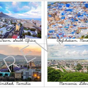 Cities & Sub-regions of Africa Photo Cards Continents Geography ...