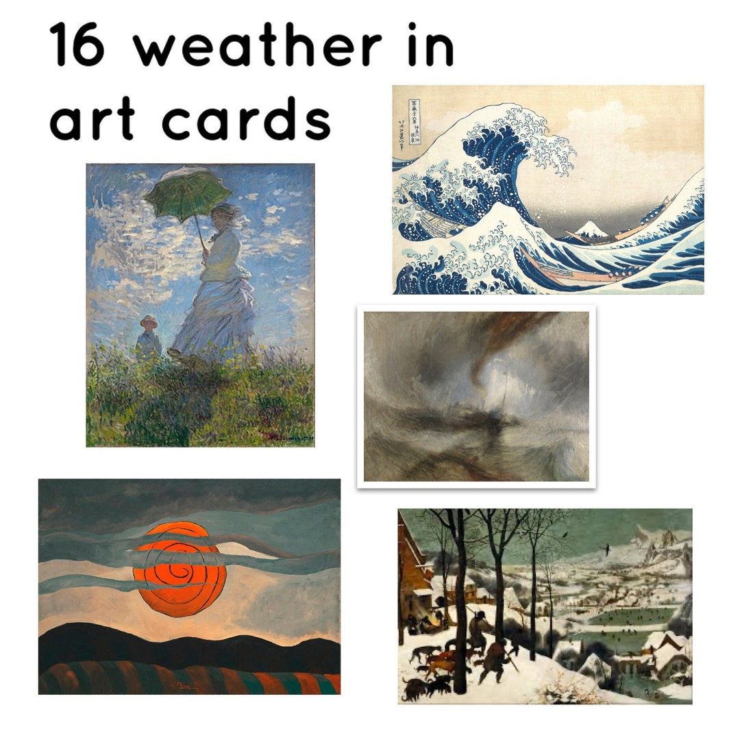 Weather in Art Card Set | Art Appreciation | Preschool Matching ...