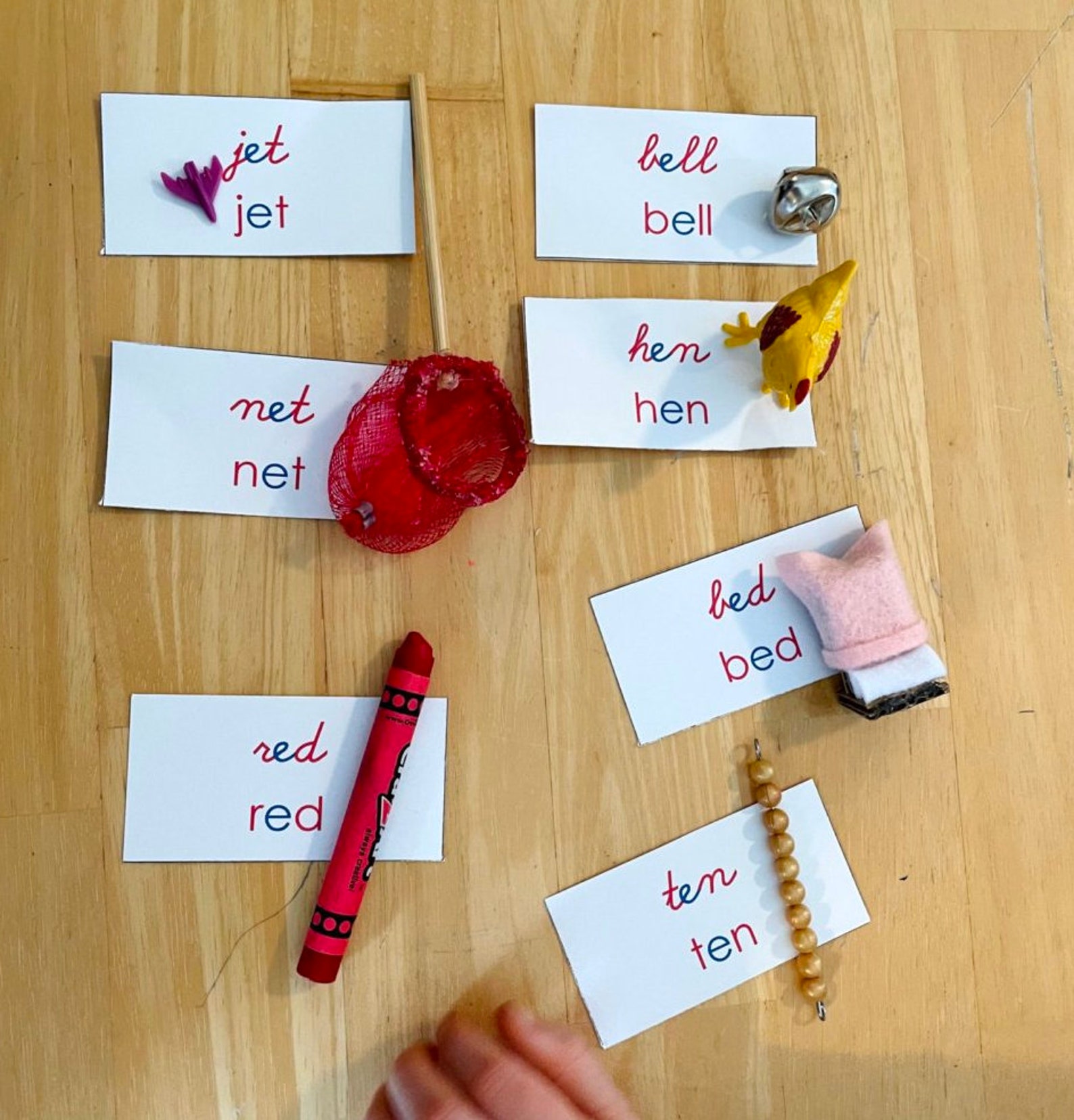Short Vowel Words in Cursive & Print | Montessori | Reading - Etsy