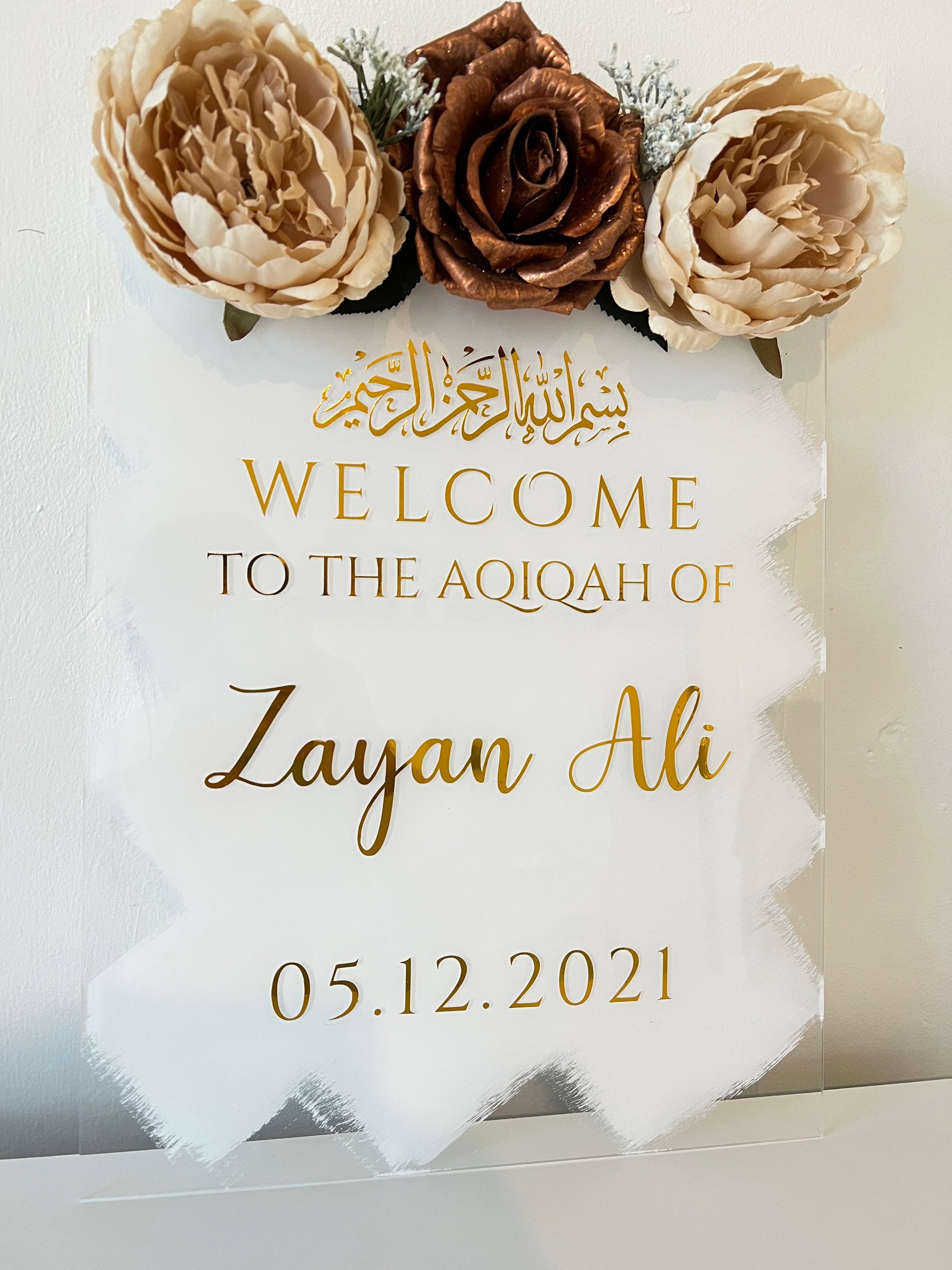 Large Acrylic Wedding Sign Nikkah Sign A2 Sign Floral - Etsy Canada