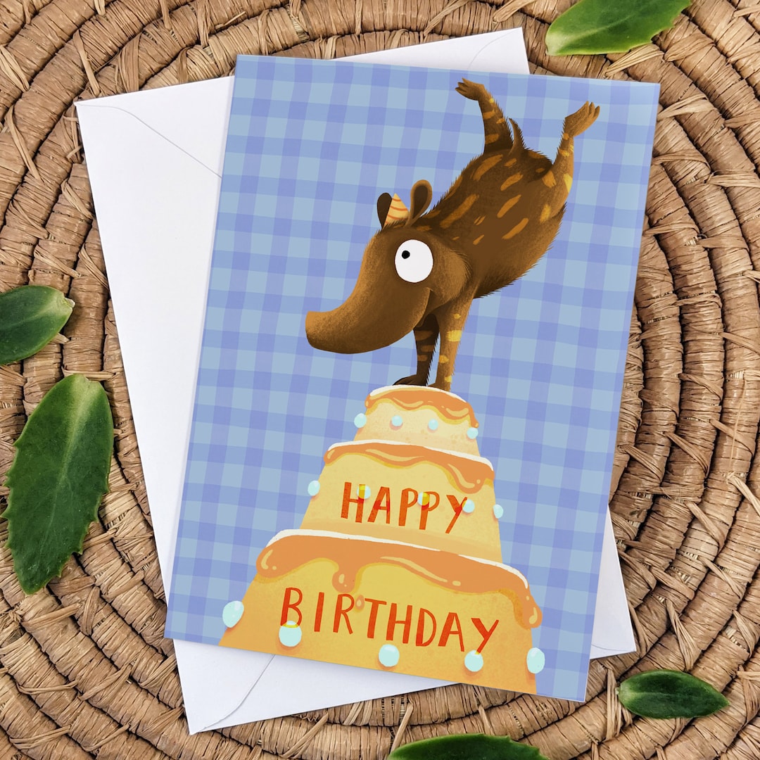 Greeting Card, Taffy Tapir, Birthday Card, Blank Card, A6 350GSM Card ...