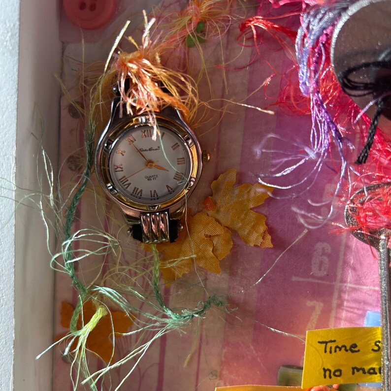 If I Could Save Time in a Bottle, Shadow Box Collage Art for Birthday ...