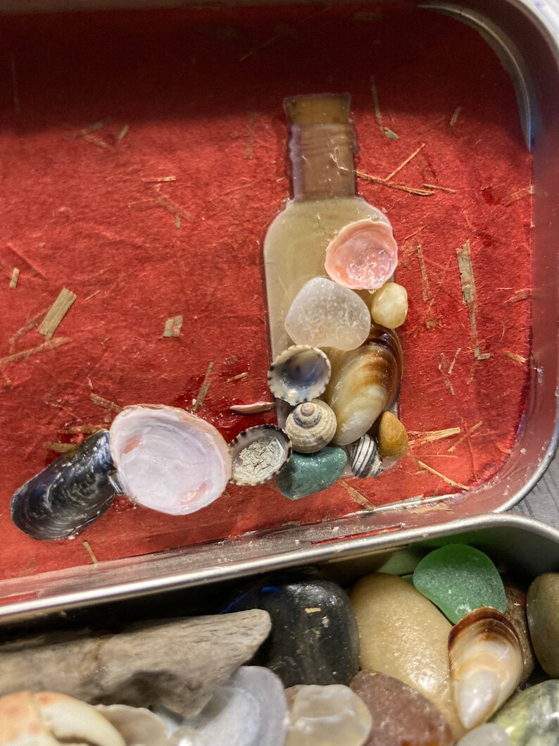 Mermaid Beach-in-a-box Container. Shell Lover Box. Small Ocean - Etsy