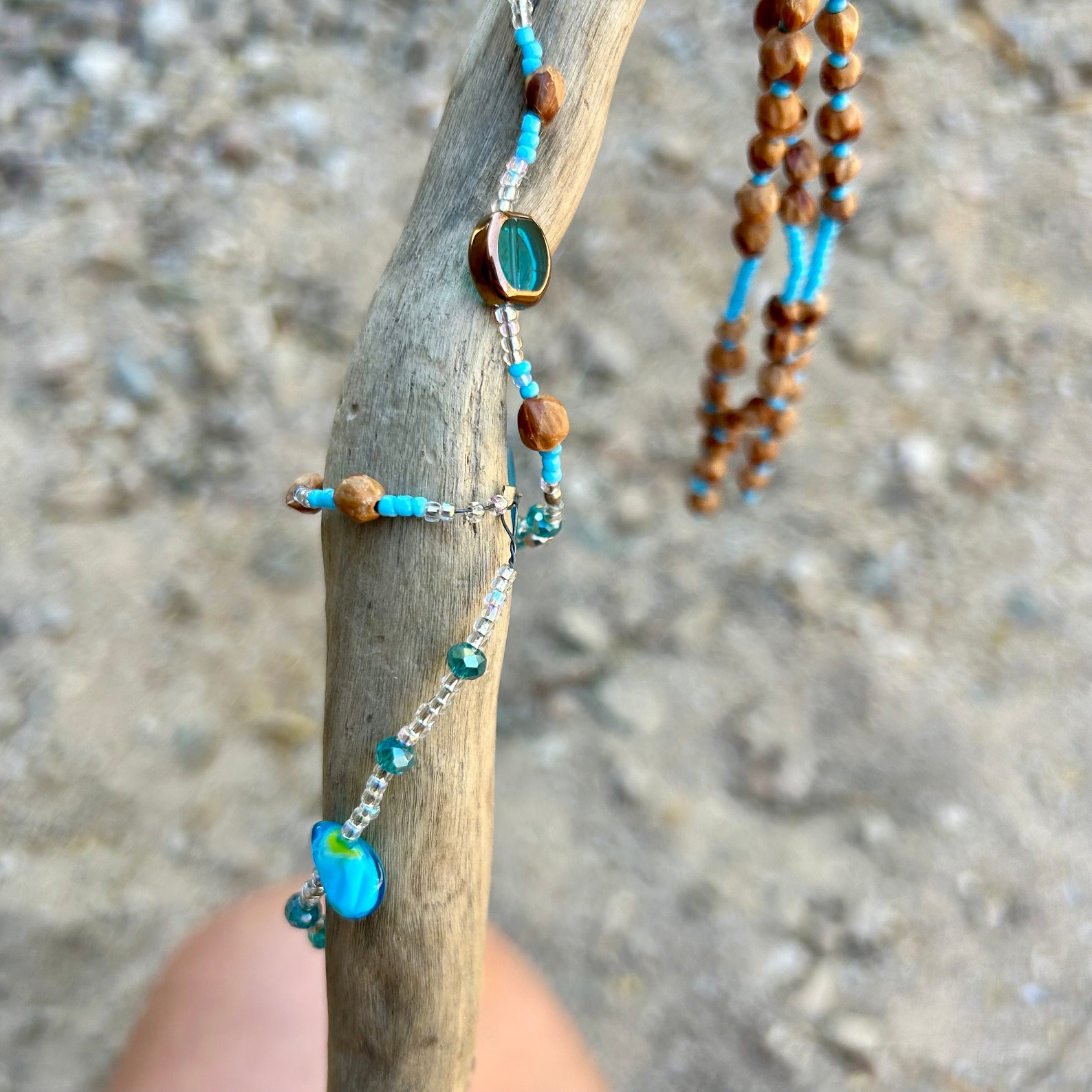Natural Magic Diftwood and Beads Wand. Gift for Aspiring Witch, Wizard ...