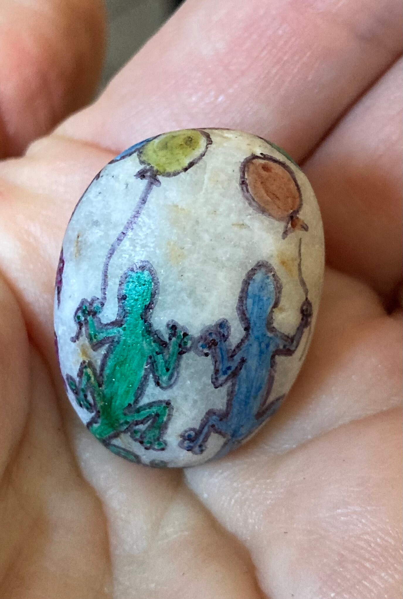 Handmade Lizard Rock Art: Unique Stone Drawings, Lizard Lover Gift - Etsy