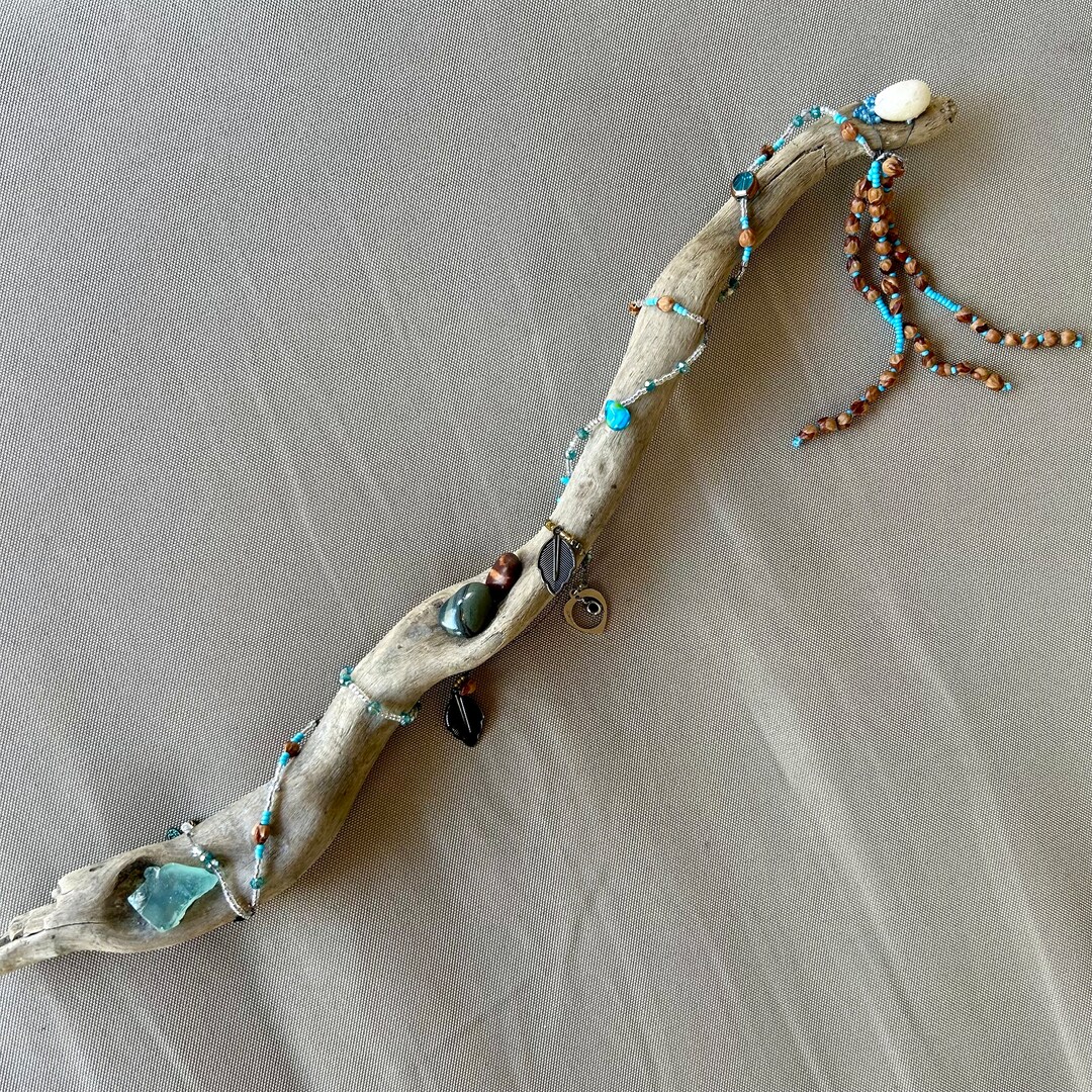 Natural Magic Diftwood and Beads Wand. Gift for Aspiring Witch, Wizard ...