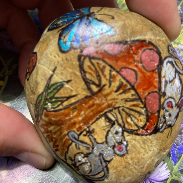 Mouse Rock Painted - Etsy