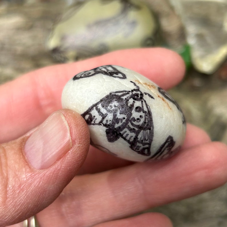 Original Nature Rockart Paintings Sold as a Set of 3. Stones Depict ...