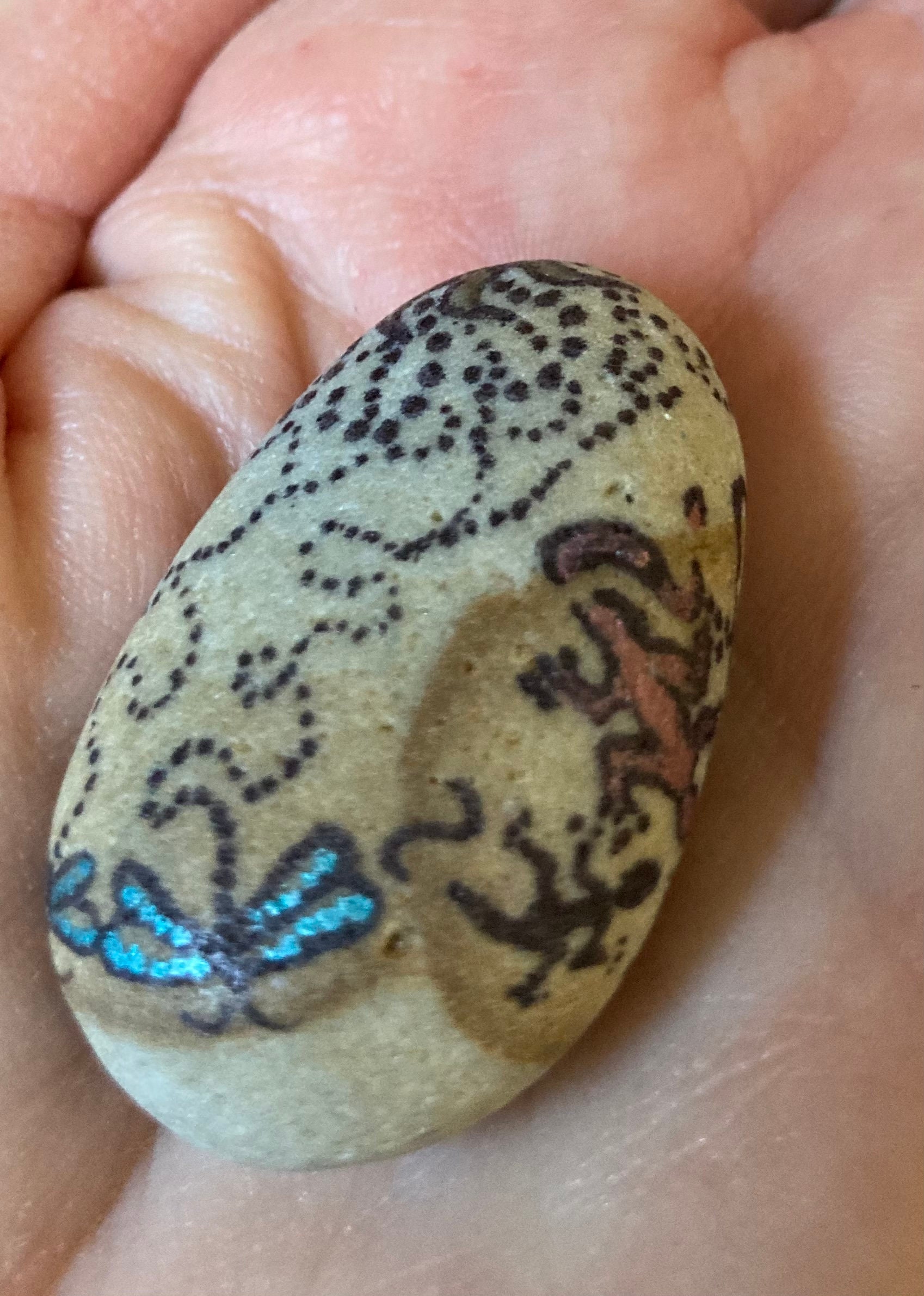 Handmade Lizard Rock Art: Unique Stone Drawings, Lizard Lover Gift - Etsy