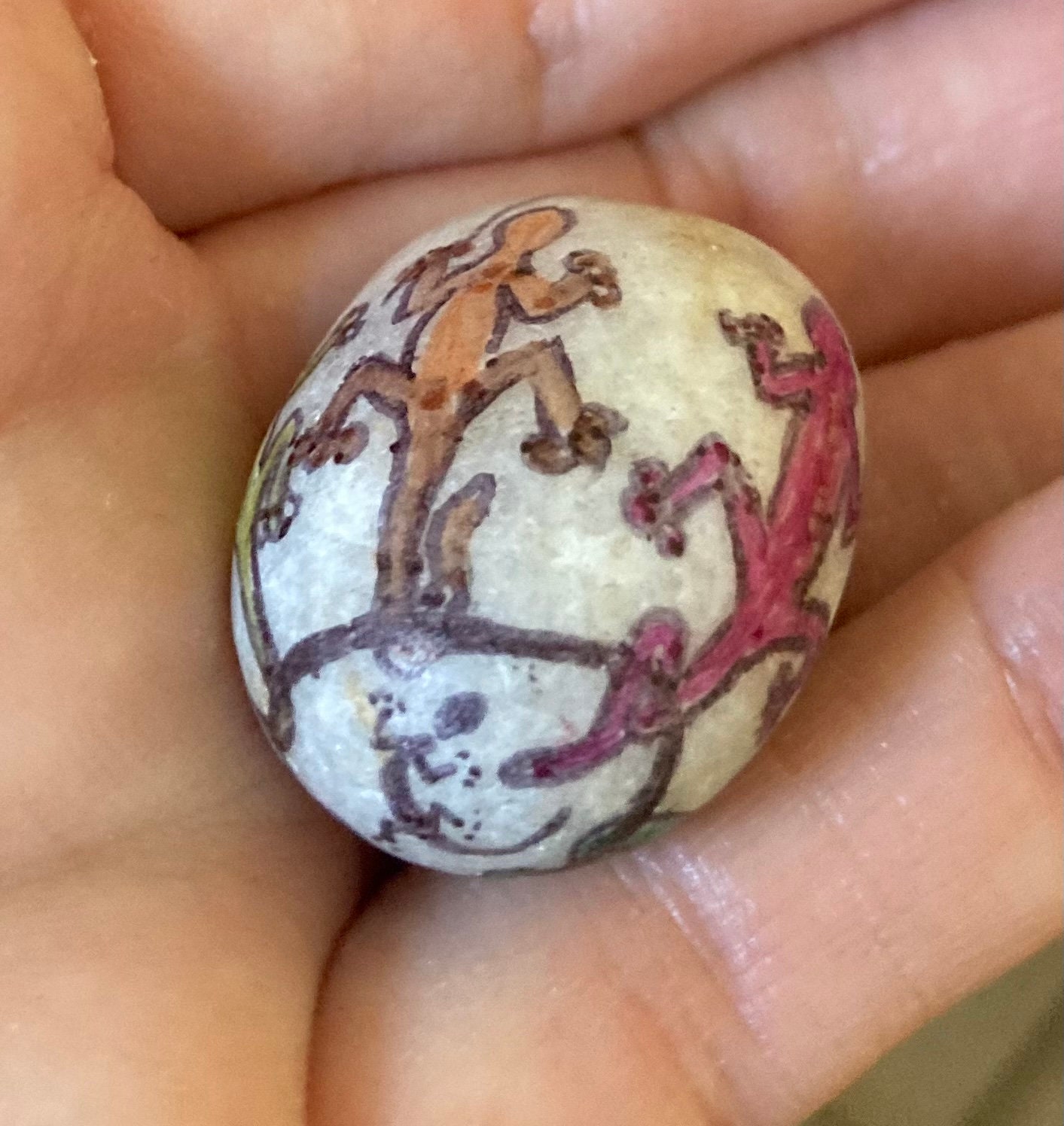 Handmade Lizard Rock Art: Unique Stone Drawings, Lizard Lover Gift - Etsy