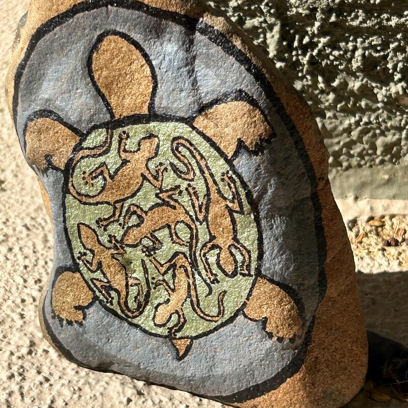Painted Turtle Rock - Etsy
