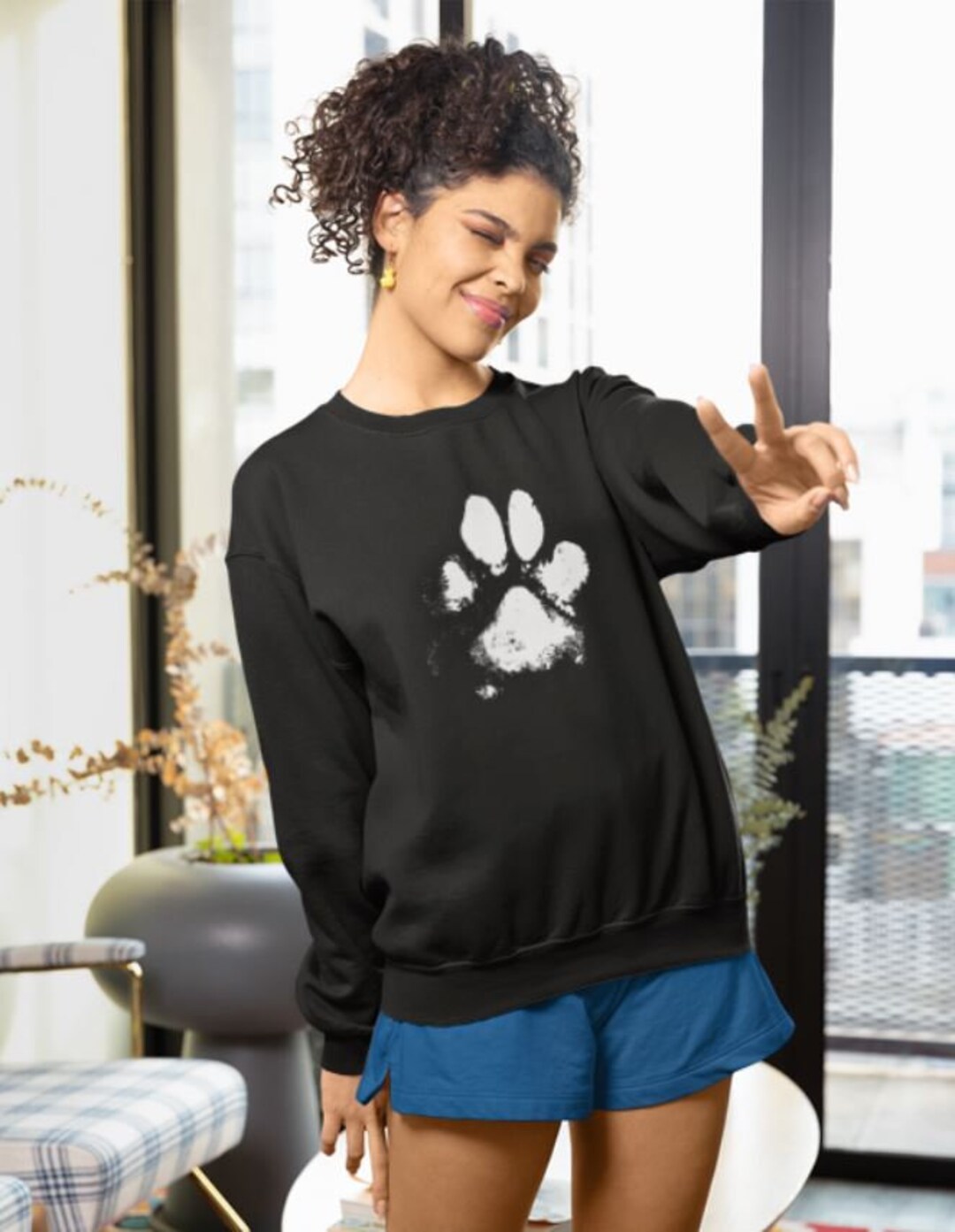 Dog Paw Unisex Crew Neck Sweatshirt | Gildan 18000 - Dow Paw Sweatshirt ...