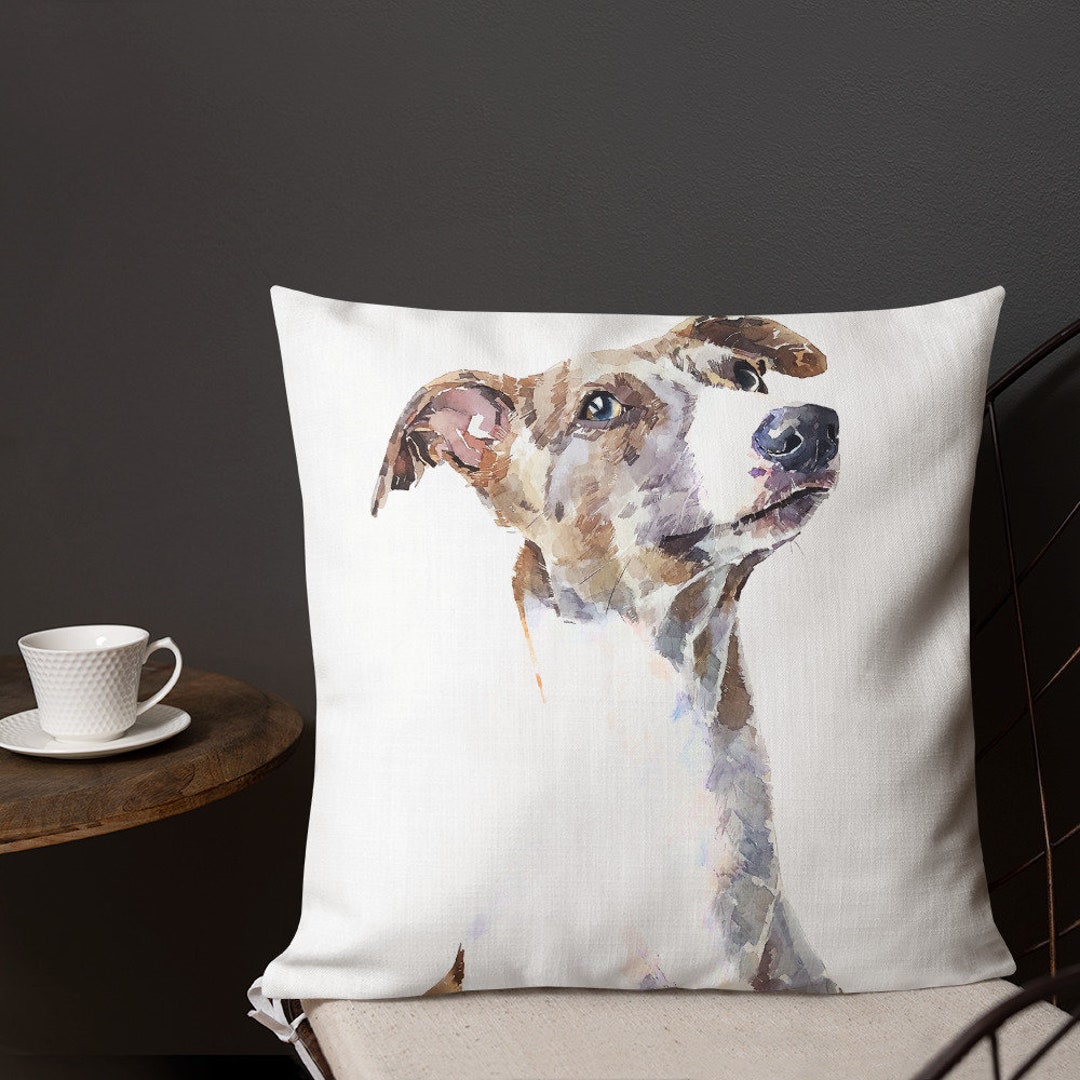 Whippet Premium Pillow/cushion - Etsy UK
