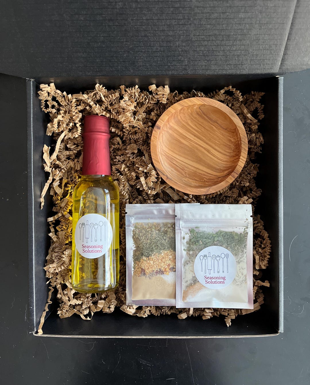 Dipping Herbs, Olive Wood Dip Bowl Gift Set, Olive Oil and Dipping ...