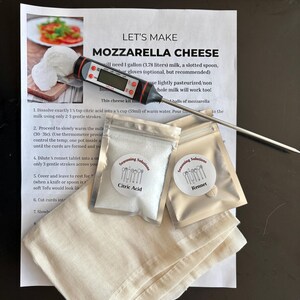 Homemade Fresh Mozzarella Cheese Starter Kit, Mozzarella Making Kit ...