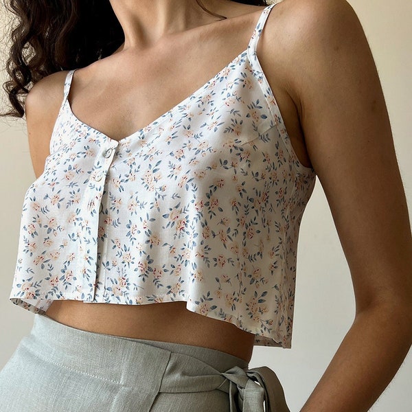 Deep V Crop Top - Etsy
