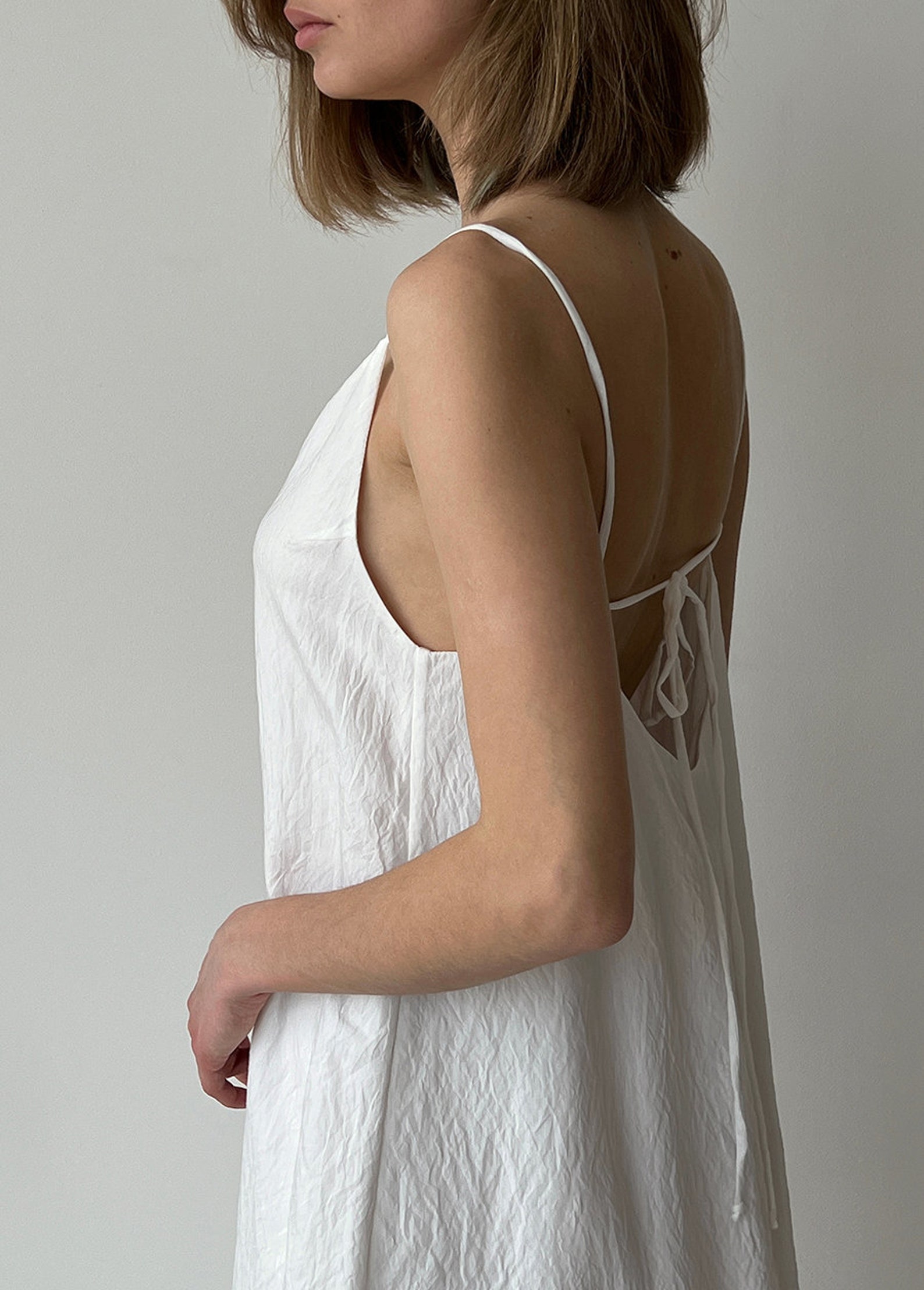 Open Back Sundress Low Back Dress Long Strappy Dress for - Etsy