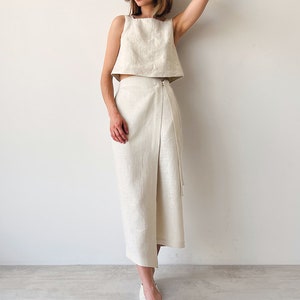 Light Beige Linen Top Linen Tank Top Linen Crop Top Linen - Etsy