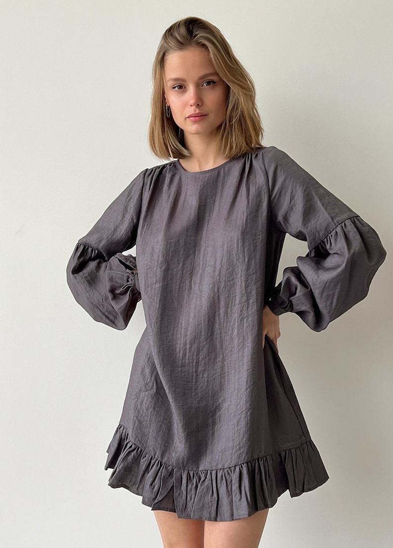 Mini Tent Flare Dress Relax Dress for Women Ruffles Mini - Etsy