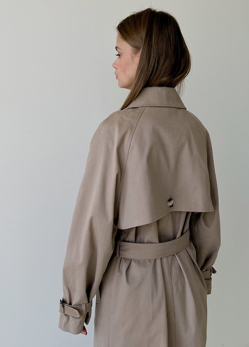 Beige Trench Coat for Women Beige Relaxed Trench Coat With - Etsy