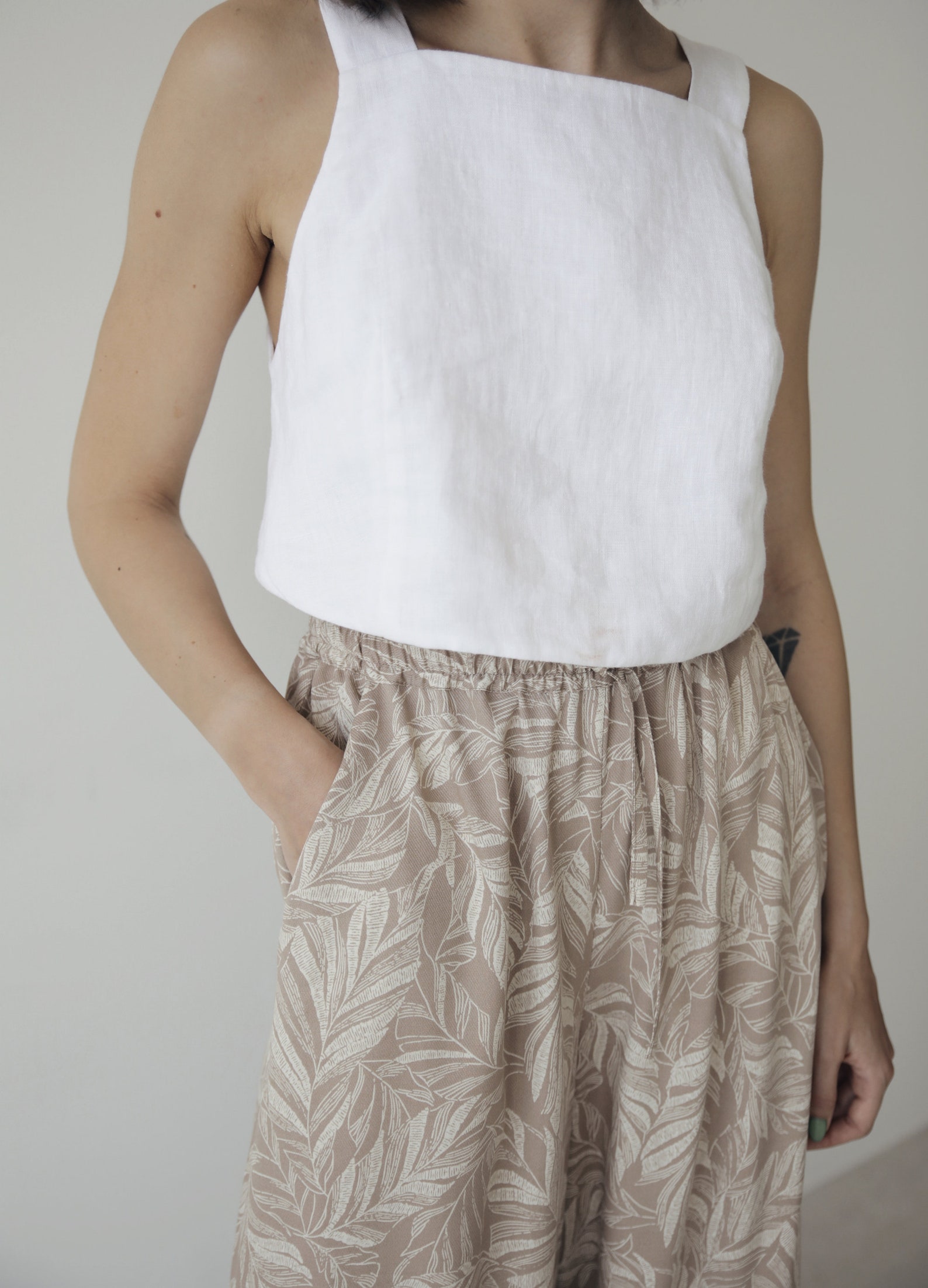 White Linen Top for Women Linen Crop Top Linen Tank Top - Etsy