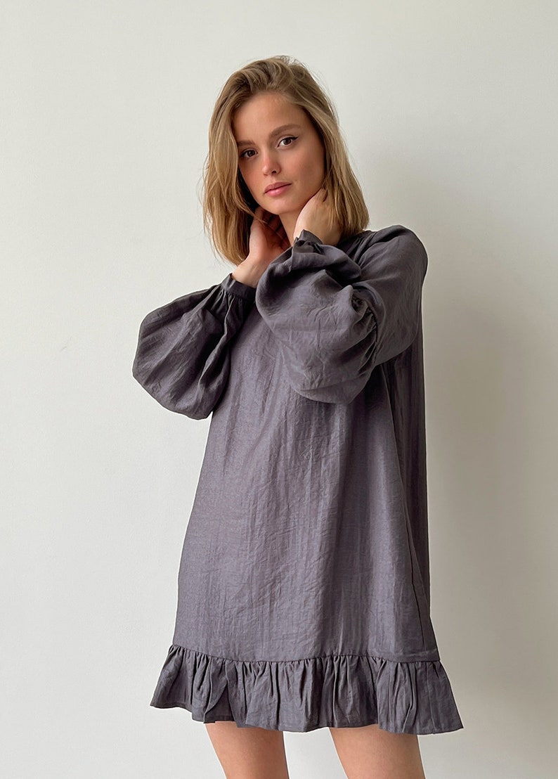 Mini Tent Flare Dress Relax Dress for Women Ruffles Mini - Etsy