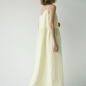 Yellow Dress Pale Yellow Linen Dress for Women Yellow - Etsy