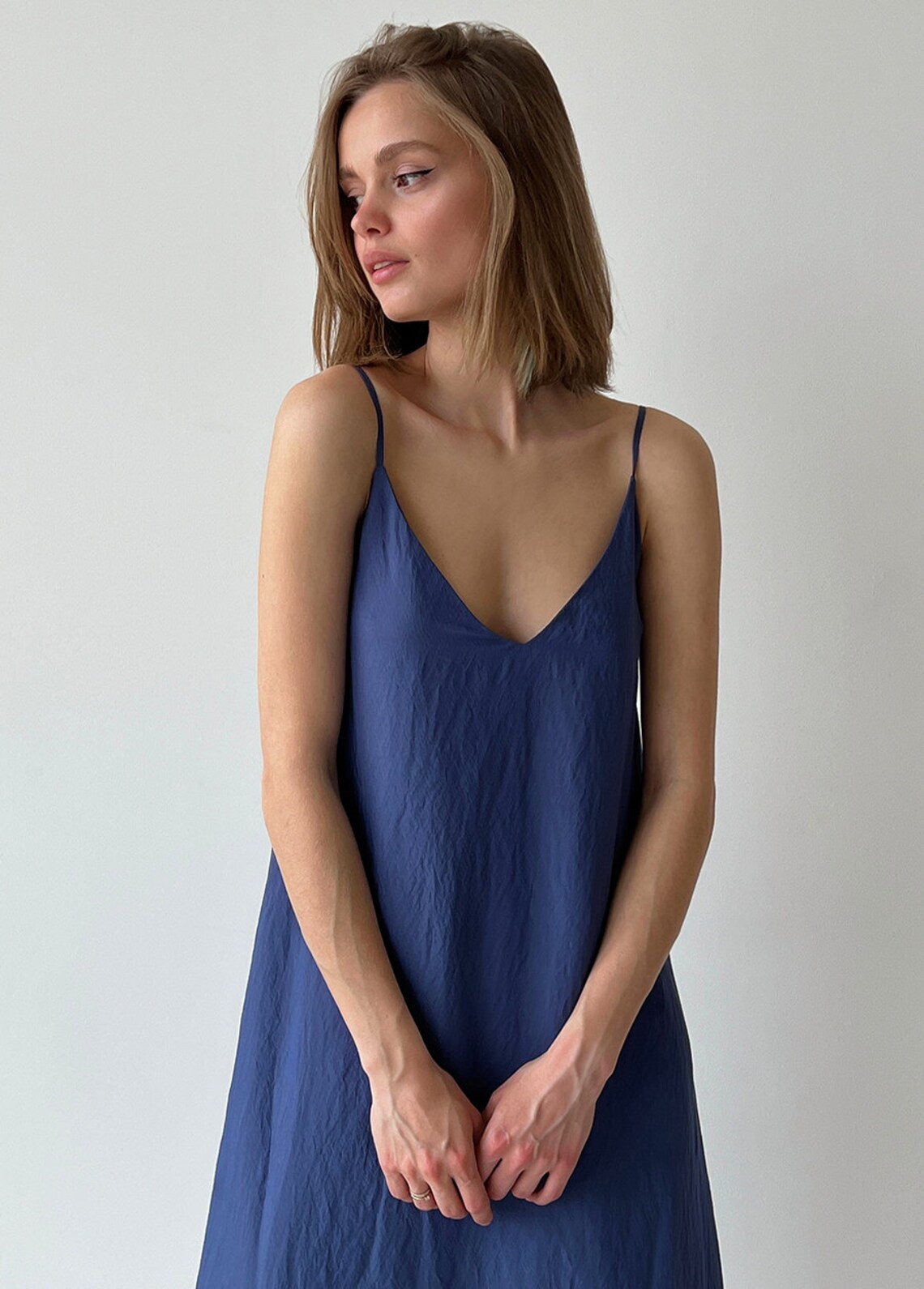 Open Back Sundress Low Back Dress Long Strappy Dress for - Etsy