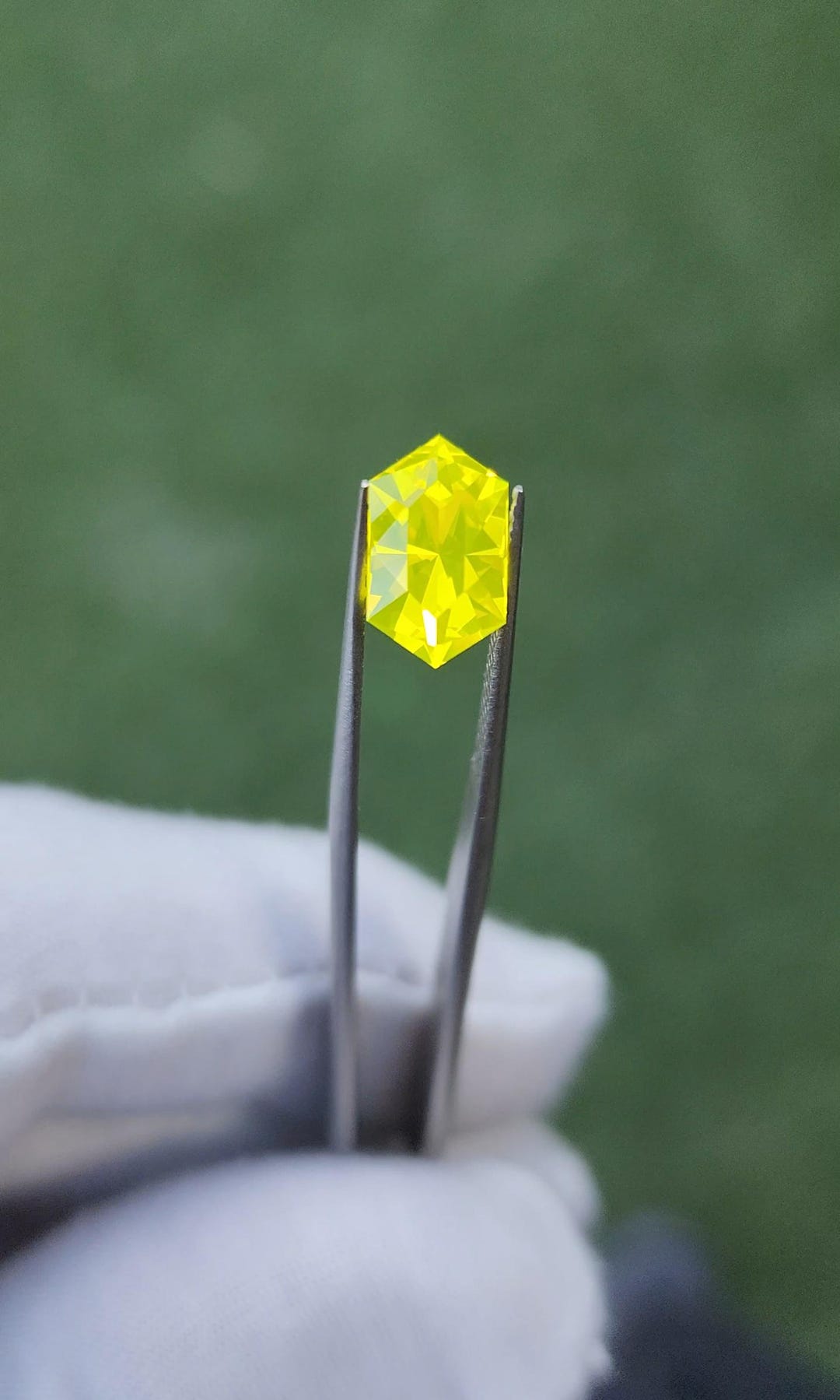3.95 Ct. One Rupee Cut Yellow YAG Yttrium Aluminum Garnet Loose Gems by ...