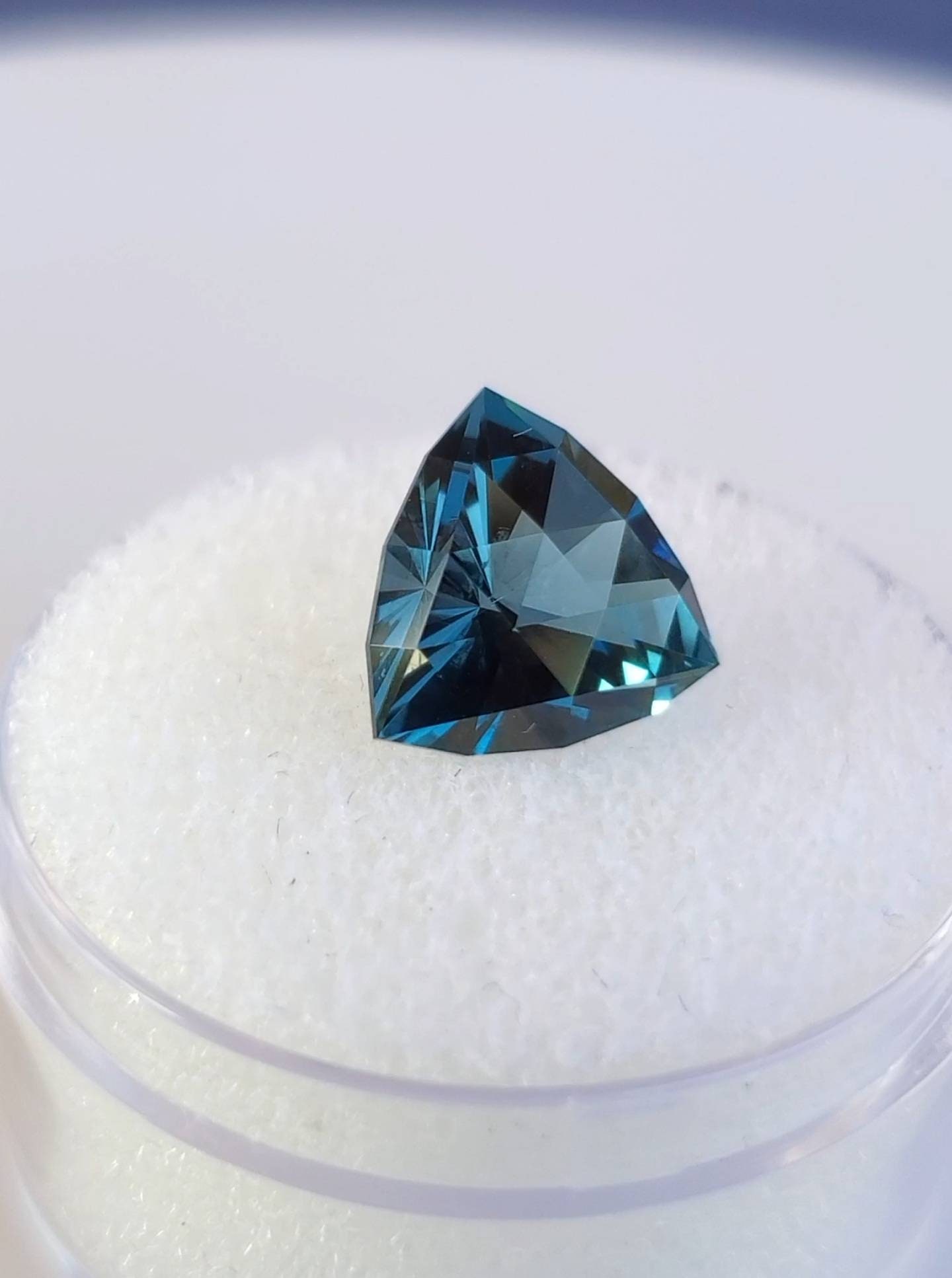 2.50 Ct. London Blue Topaz Triangle Checker Cut Jewelry | Etsy