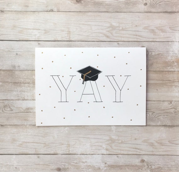 Yay Graduation Cap Card | Etsy