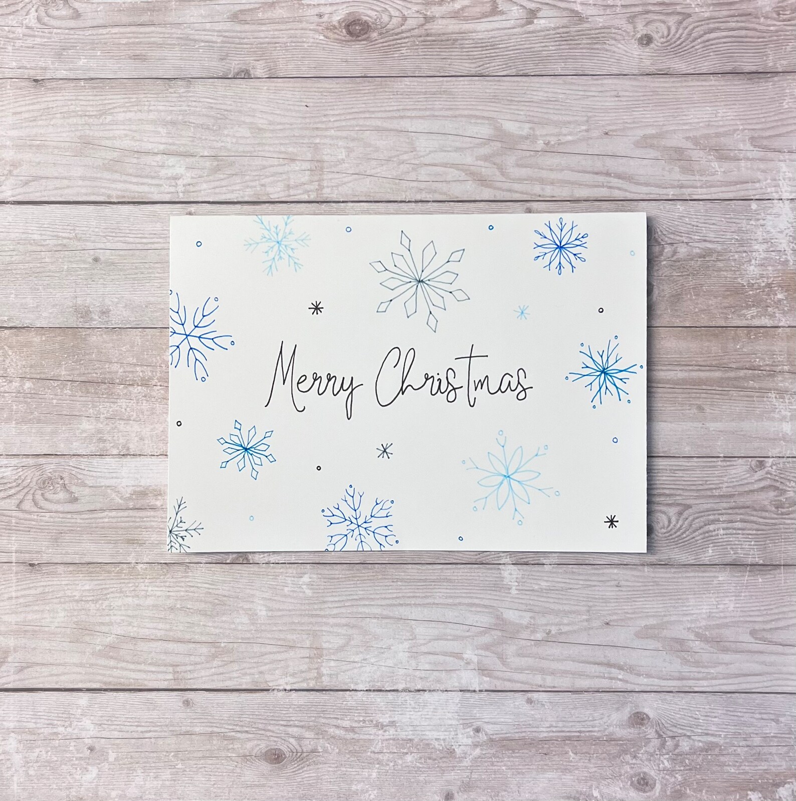 Christmas Snowflake Card - Etsy