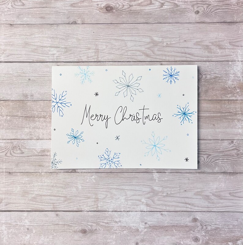 Christmas Snowflake Card - Etsy
