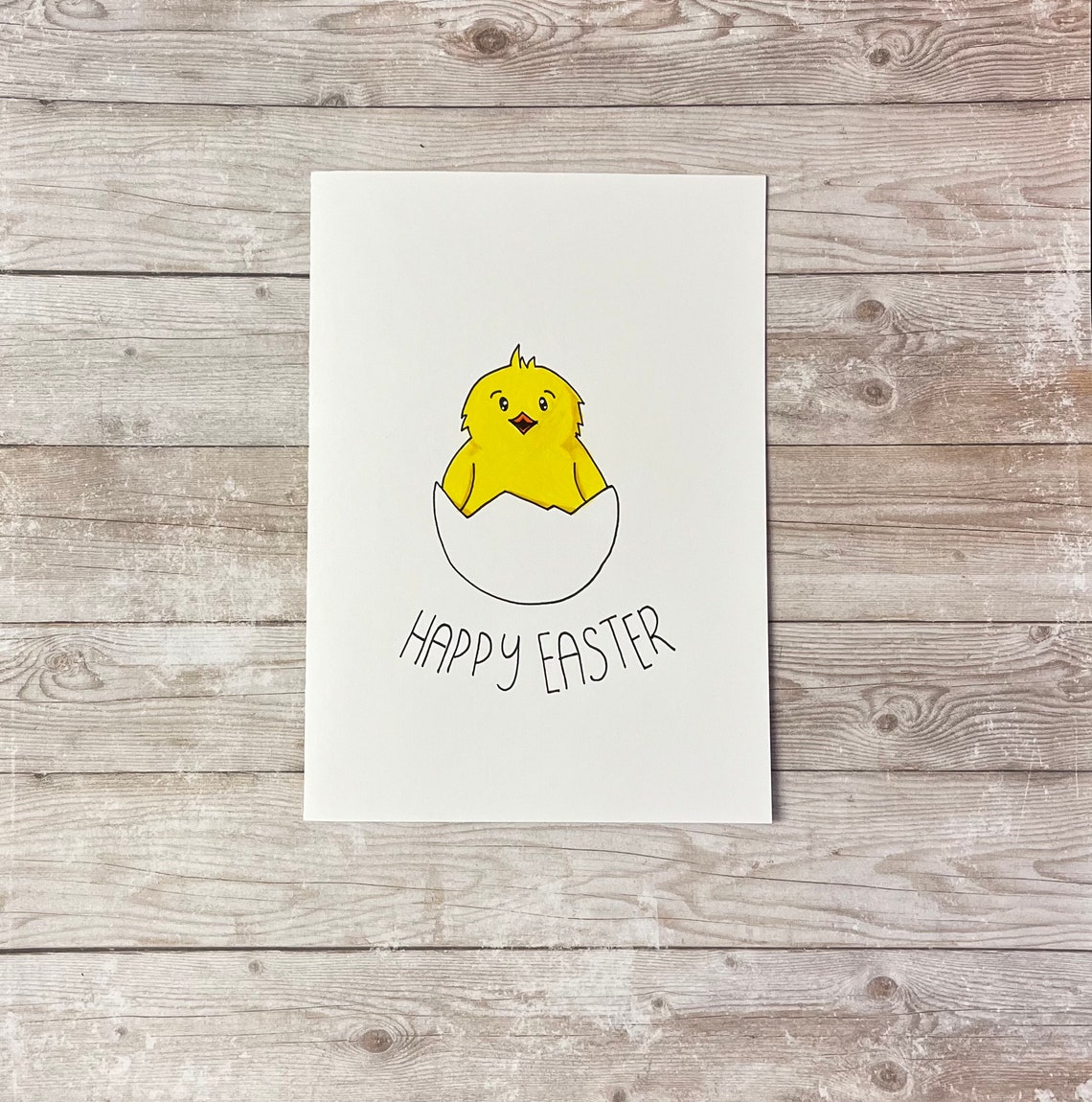 Easter Chick Card - Etsy