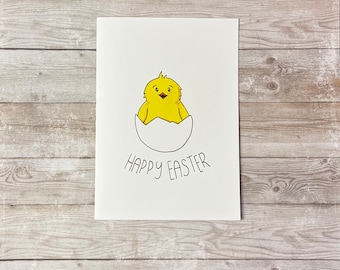 Easter Chick Card - Etsy