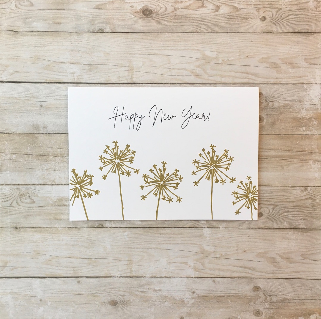 New Years Sparkler Card - Etsy