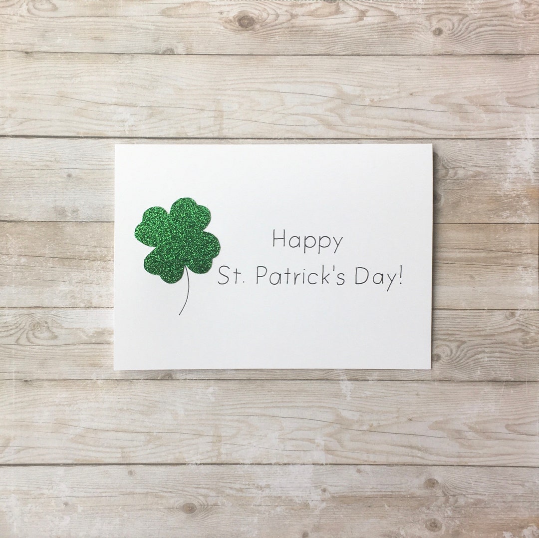 Sparkling Shamrock St. Patrick’s Day Card - Etsy