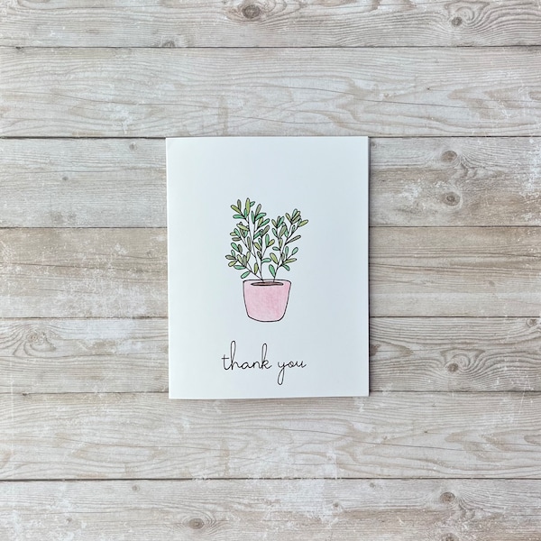 Plant Thank You Card - Etsy