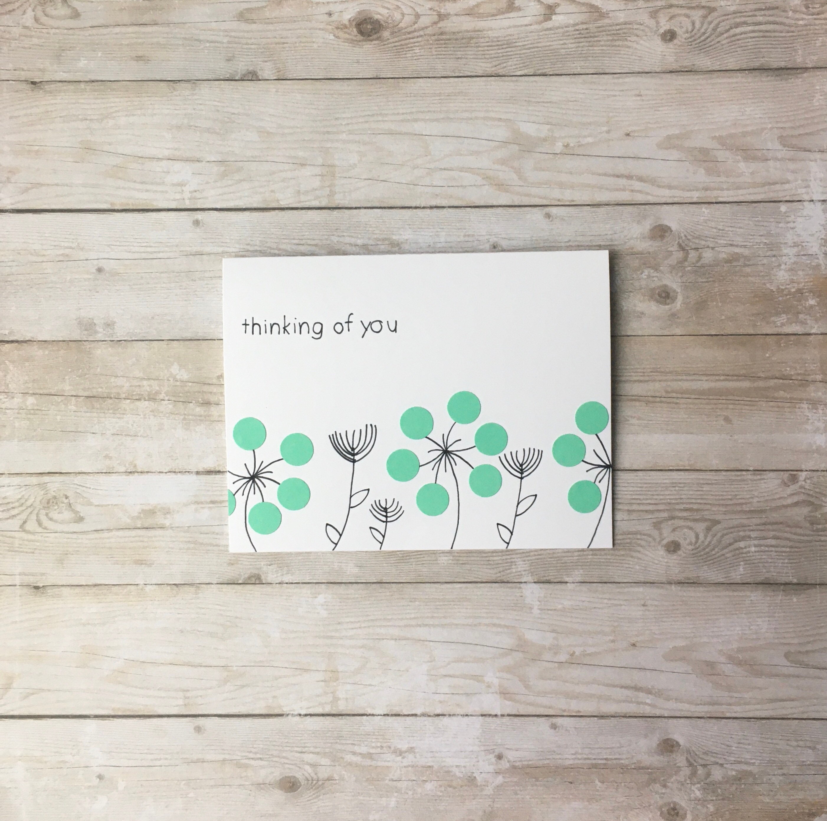 Wish Flower Thinking of You Card - Etsy UK