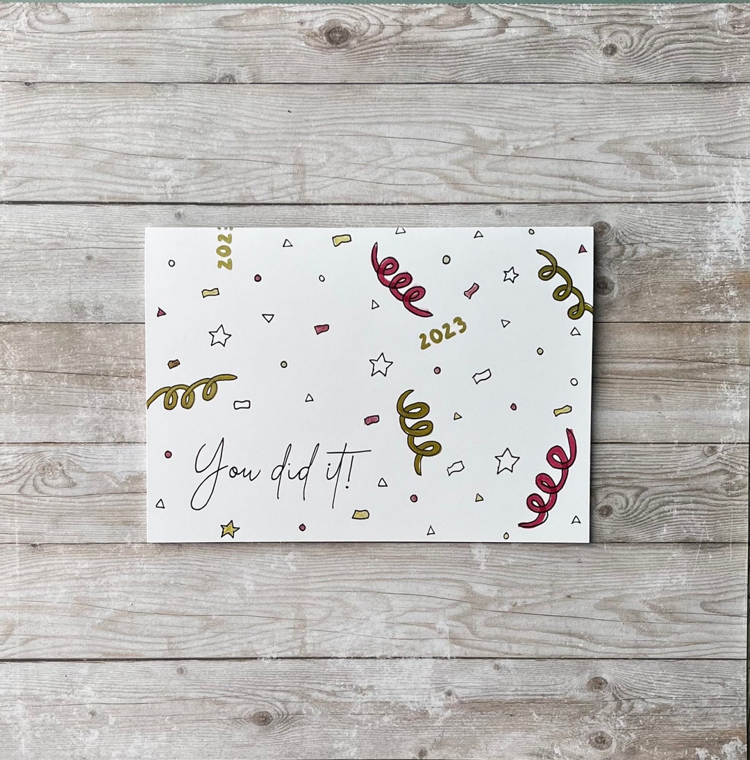 Graduation Confetti Card - Etsy