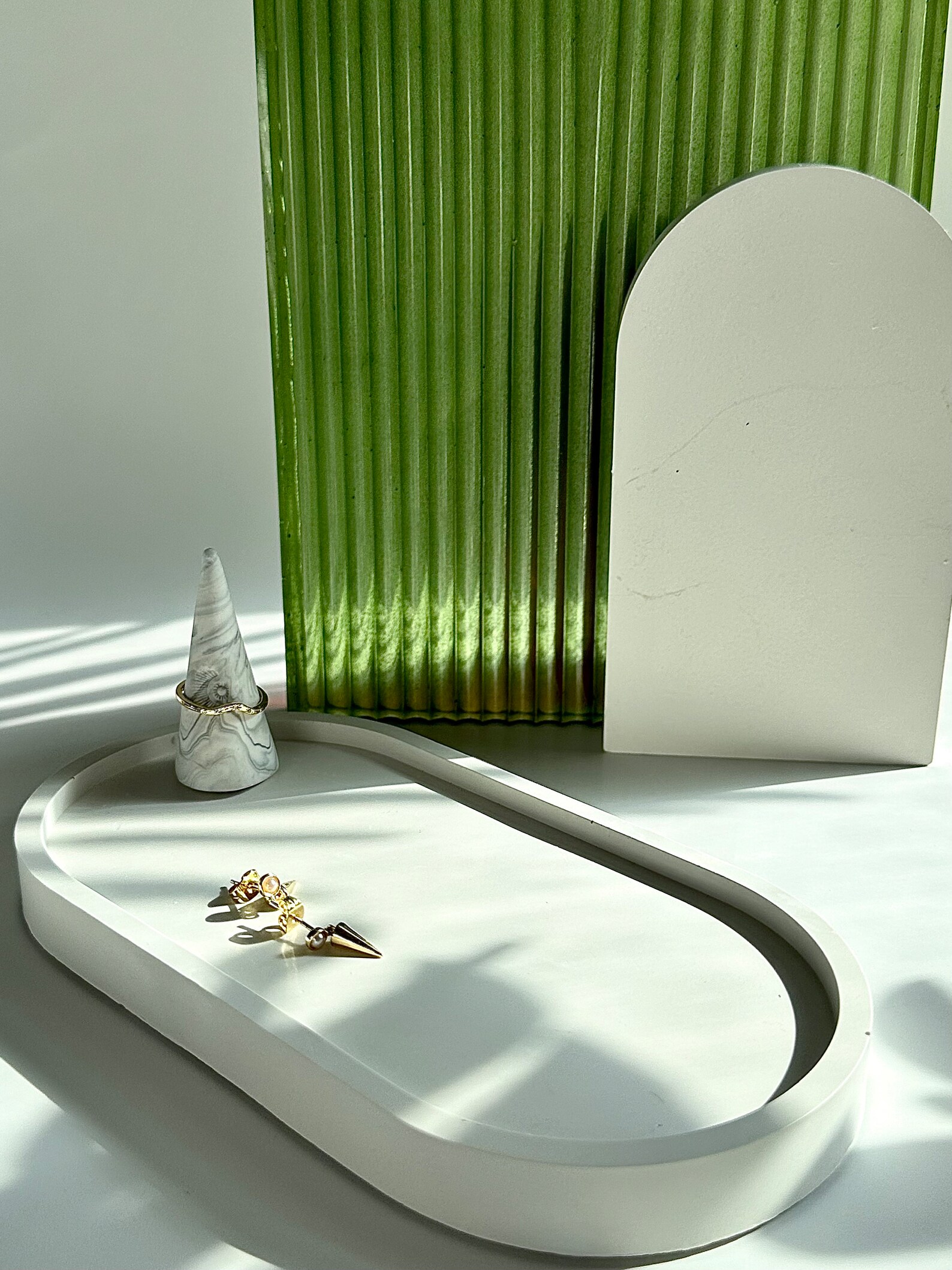 Minimalist White Plaster Catch-all Tray, Oval Decor - Etsy