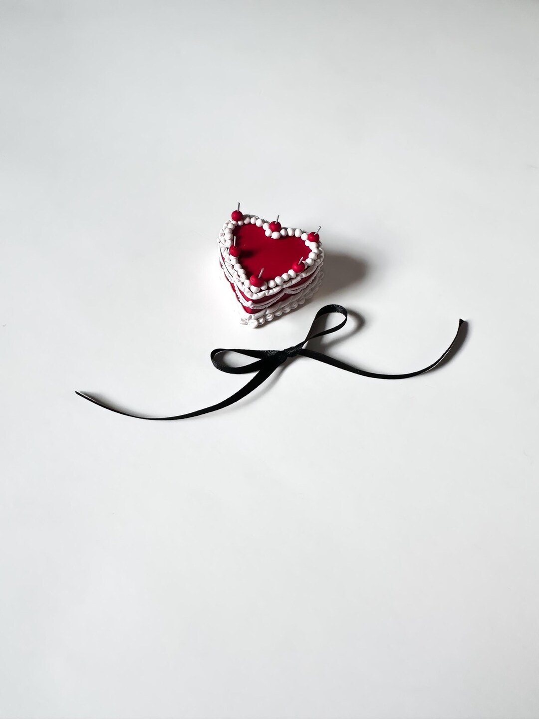 Red Valentines Day Heart Mini Cake - Etsy