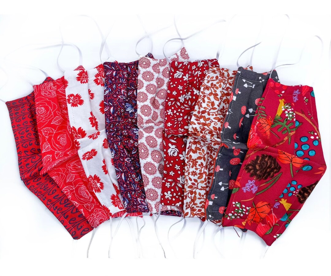 NEW Ravishing Redmultiple Styles of Red Face Masksadult, Reversible ...