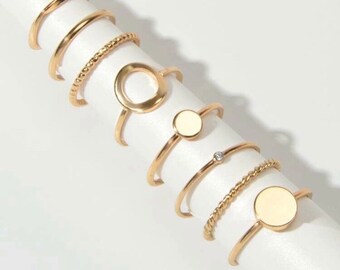 Minimalist Ring Set - Etsy