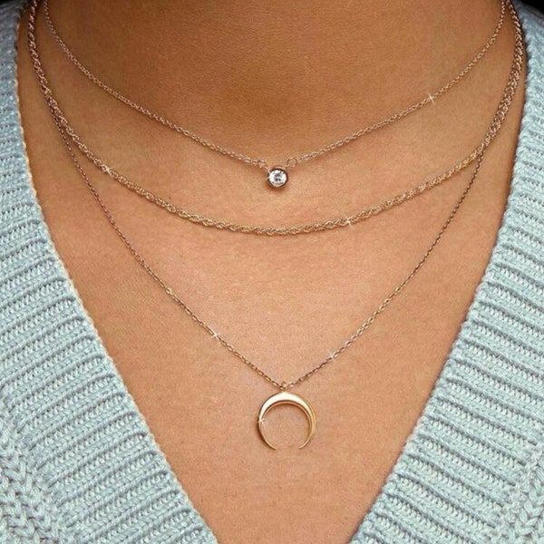 Multi Layer Necklace - Etsy