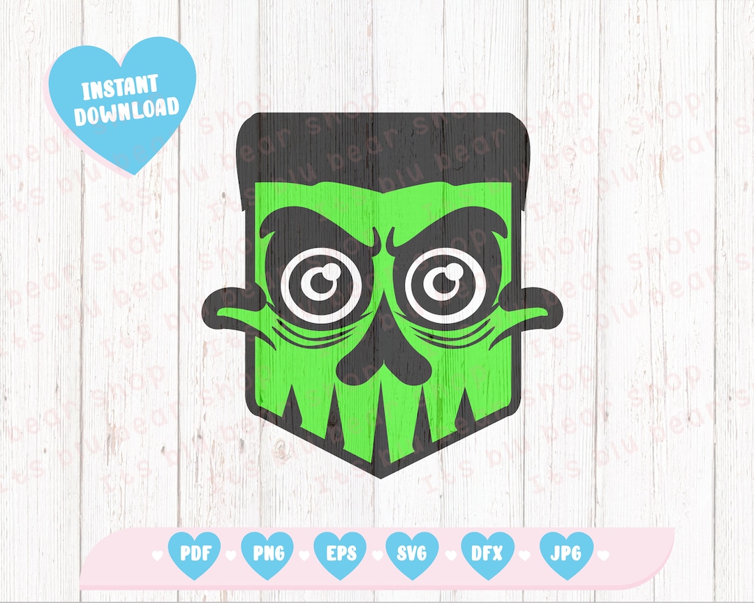 Halloween Monster Face SVG Instant Download Design, Halloween Cut Files ...