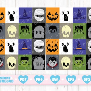 Cute Halloween SVG Bundle, Vampire, Frankenstein, Mummy, Witch Hat ...